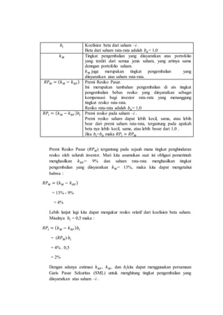 Resiko investasi dan teori portofolio | DOCX