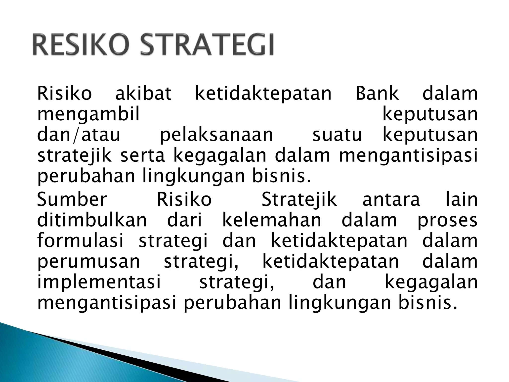 Resiko perbankan ppt | PPTX