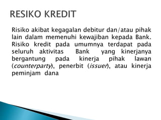Resiko perbankan ppt | PPTX