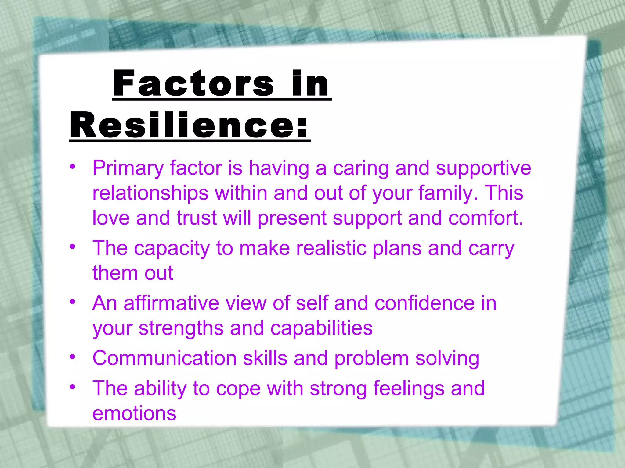 Resilience and empowerment | PPT