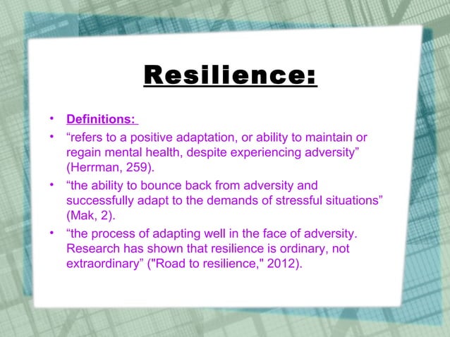 Resilience and empowerment | PPT