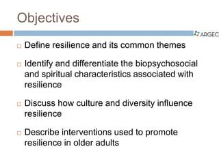ARGEC: Resilience in older adulthood | PDF