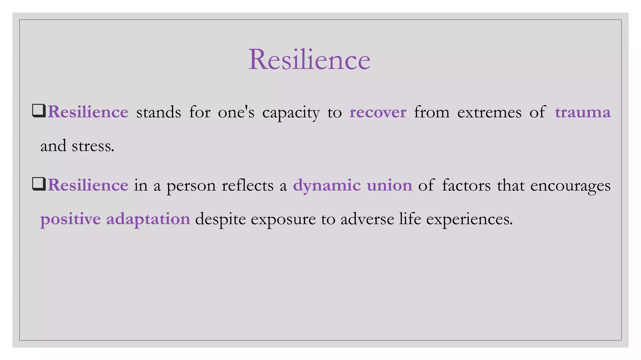 Resilience | PPTX