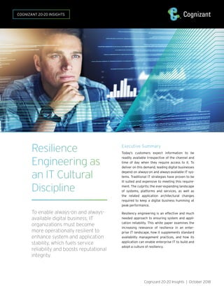 Resilience Engineering as an IT Cultural Discipline | PDF | Cloud ...