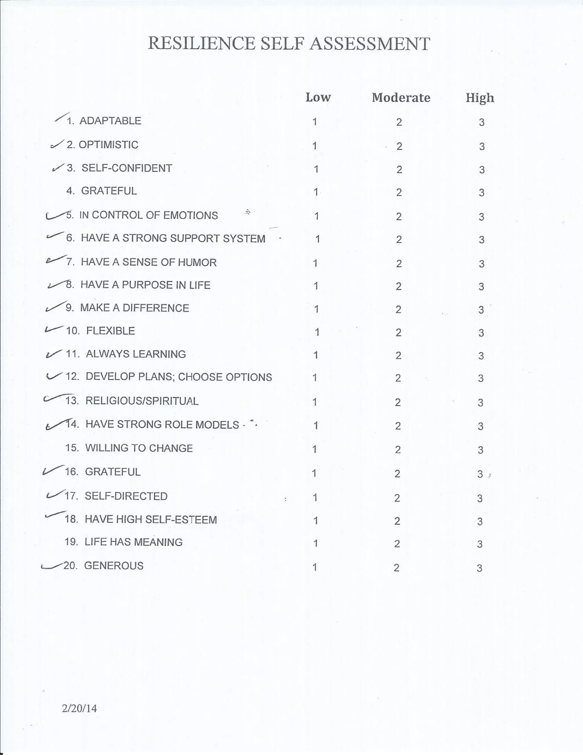 Resilience assessment 2 | PDF