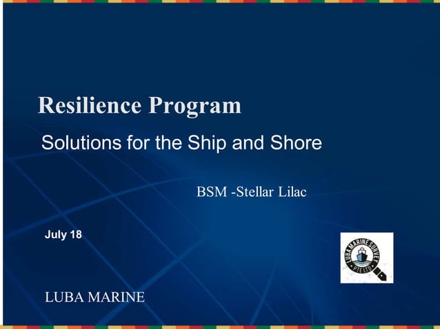Resilience brief bsm | PPT