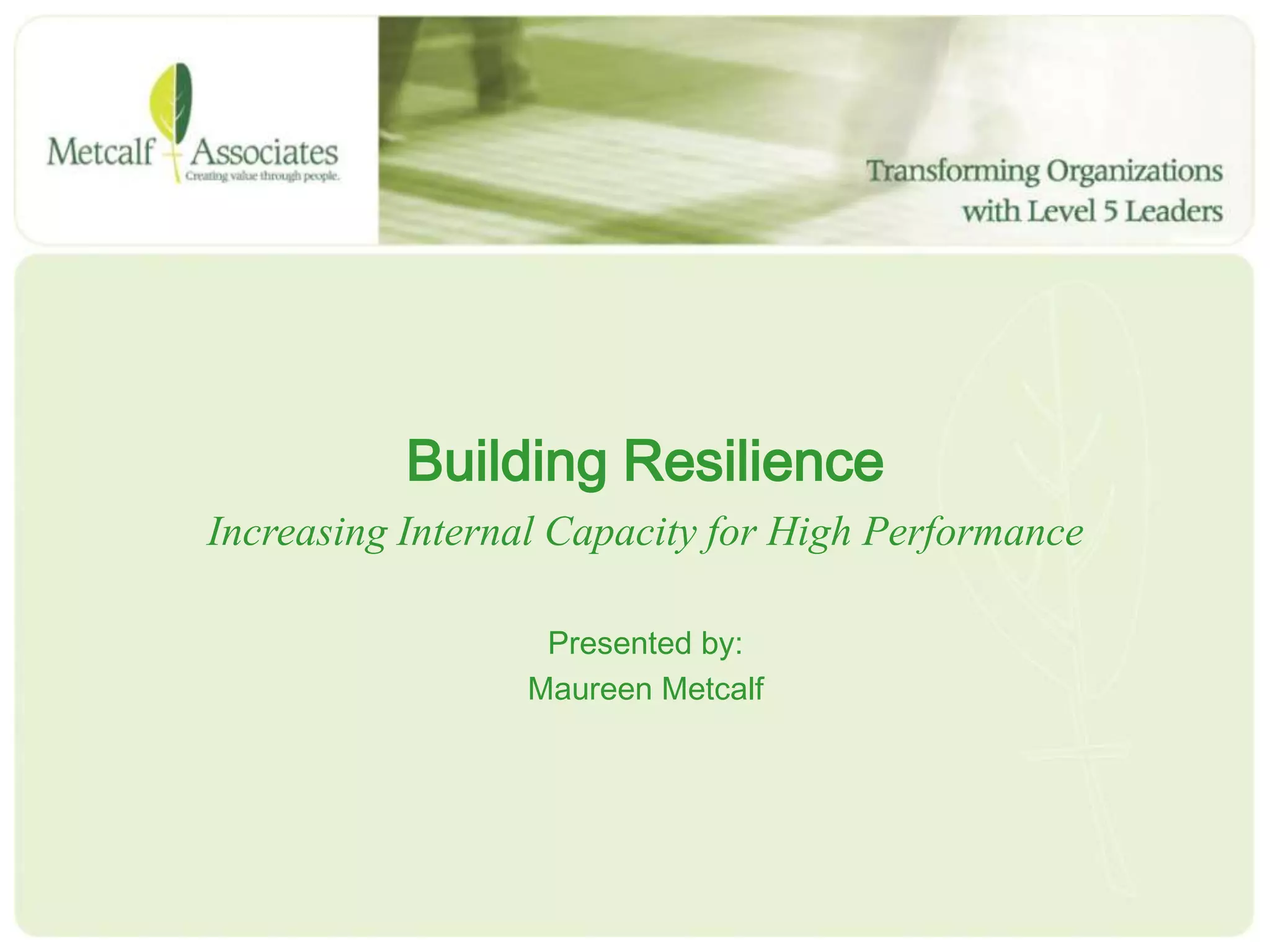 Resilience Overview | PPT