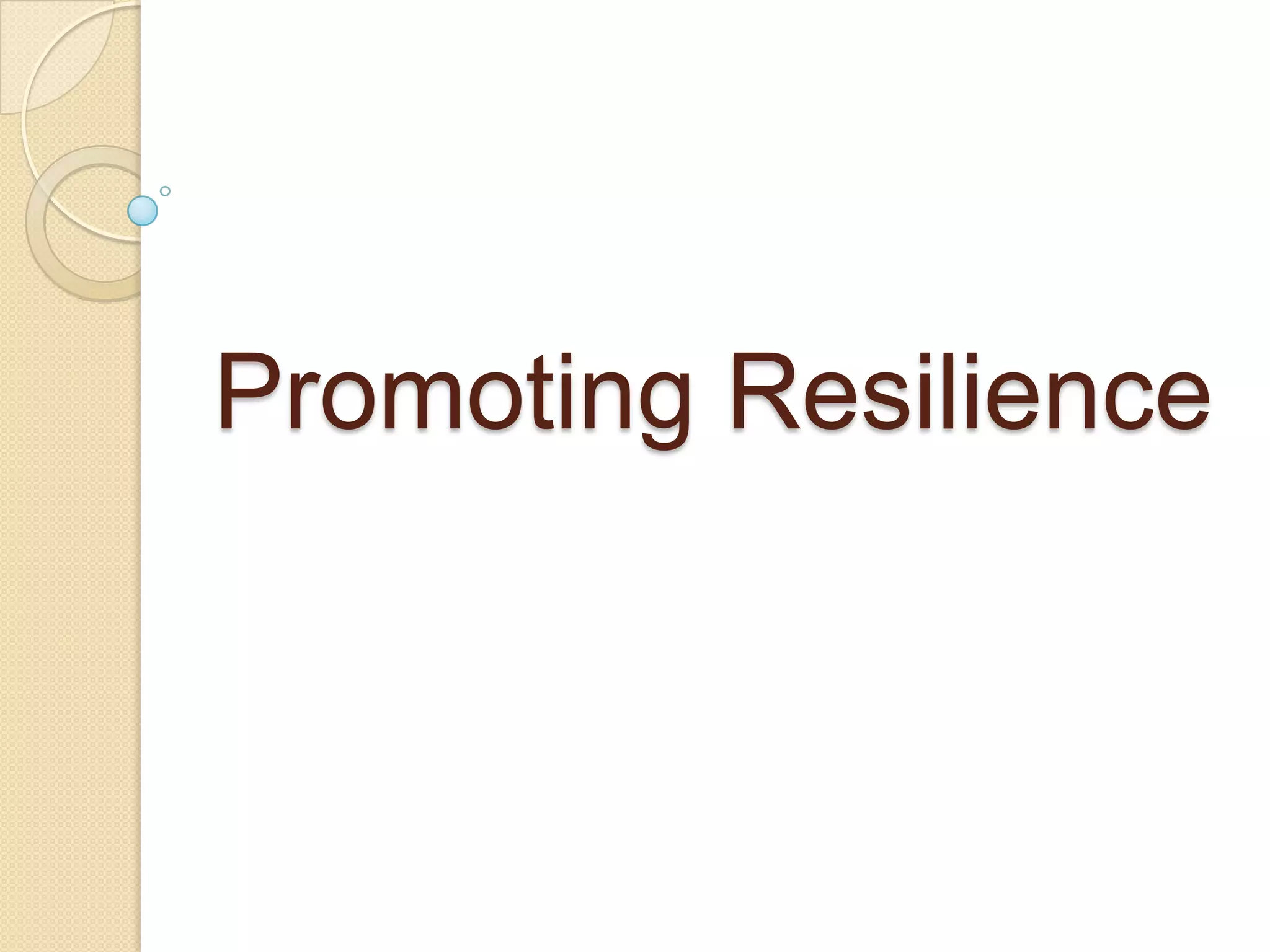 Resilience powerpoint | PPTX