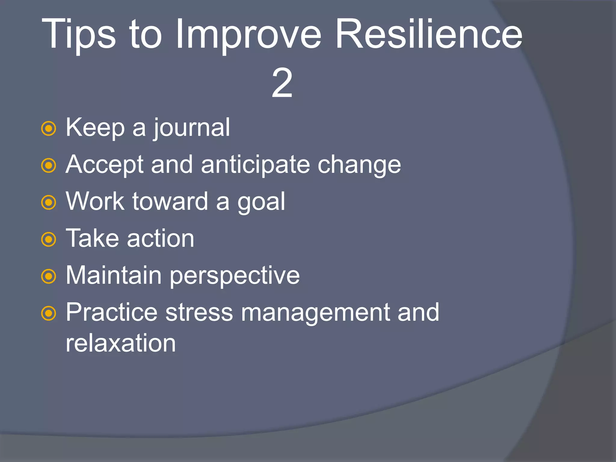 Resilience presentation | PPTX