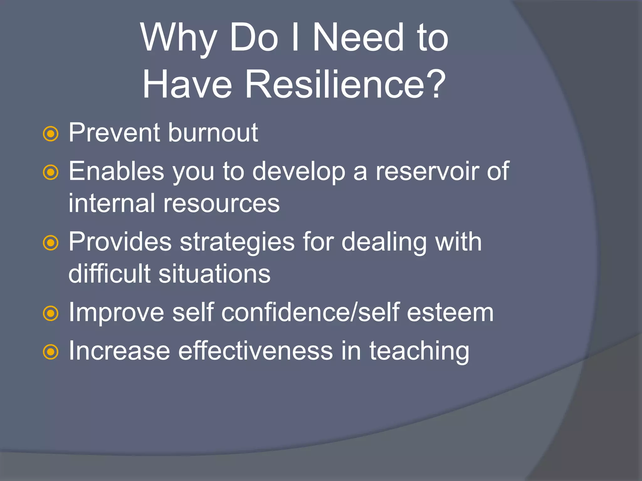 Resilience presentation | PPTX