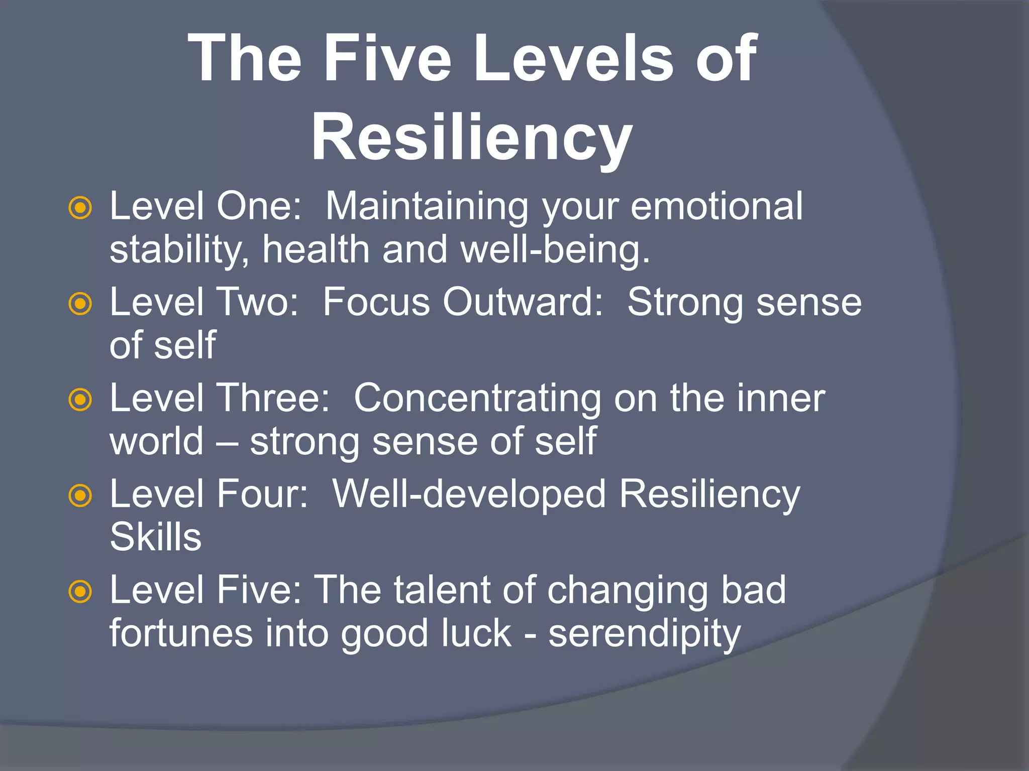 Resilience presentation | PPTX