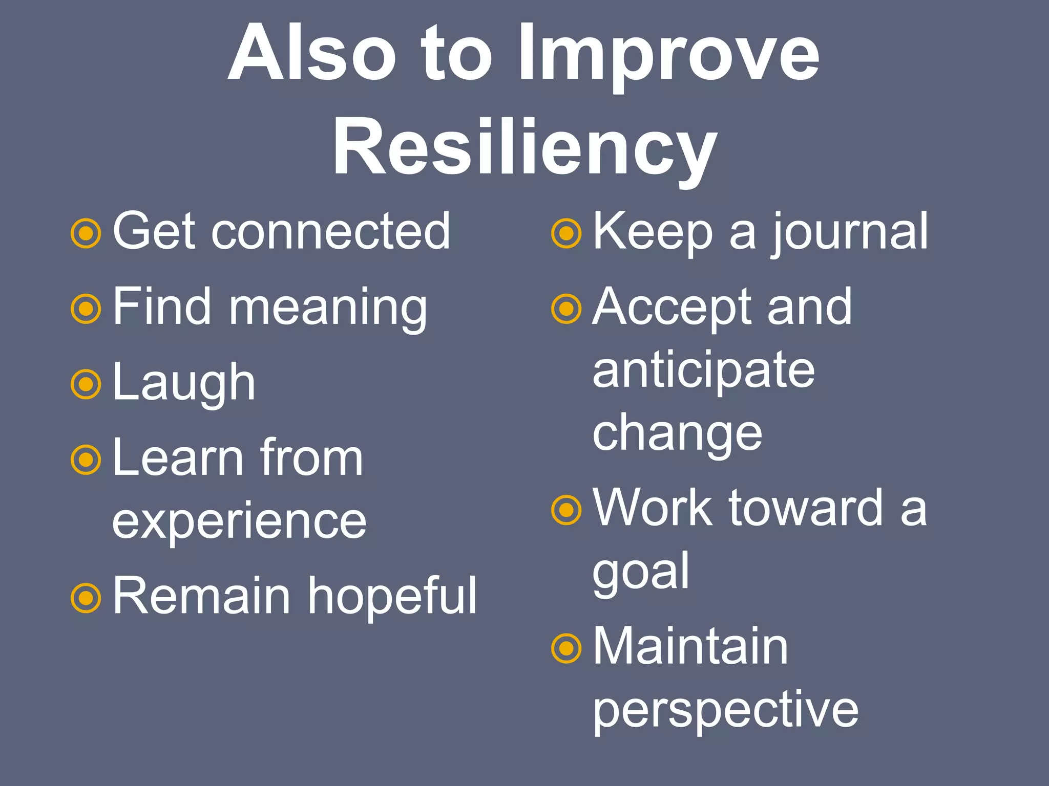 Resilience presentation | PPTX