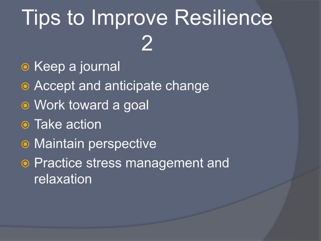 Resilience presentation | PPTX