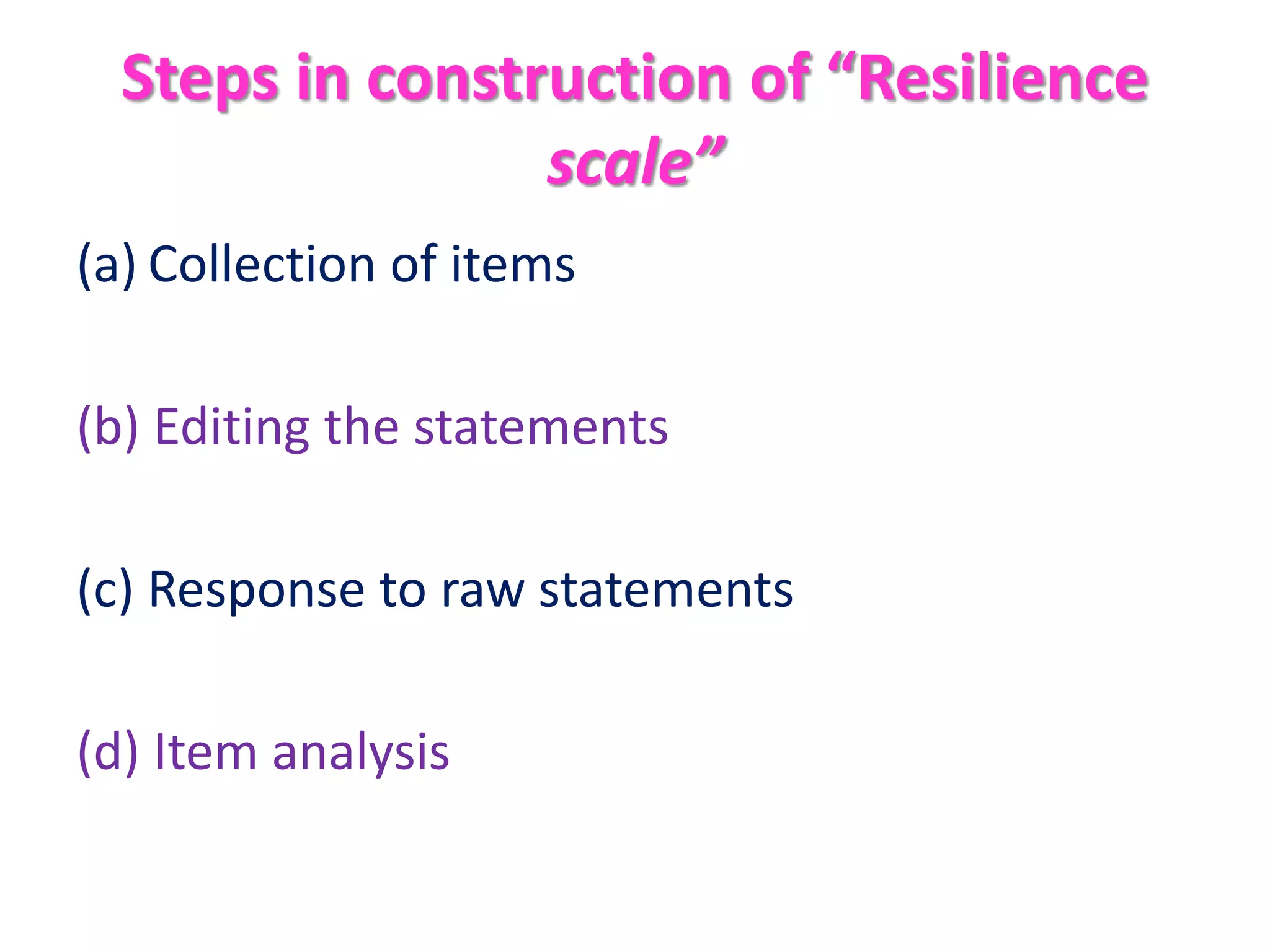 Resilience scale | PPT