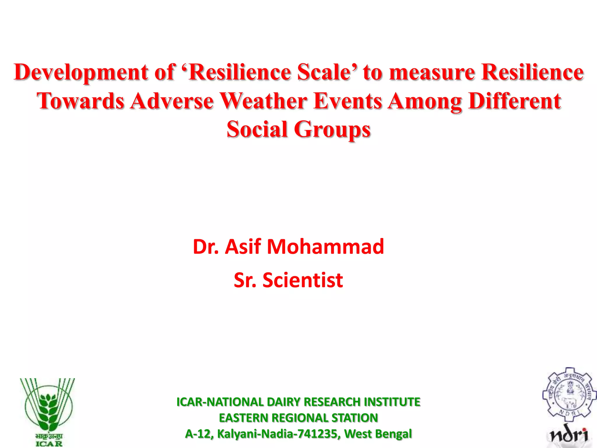 Resilience scale | PPT