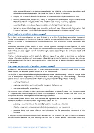 Guidelines for Resilience Systems Analysis: How to analyse risk and ...