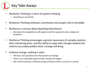 Resilience Thinking: Preparing for the Unknown | PPTX
