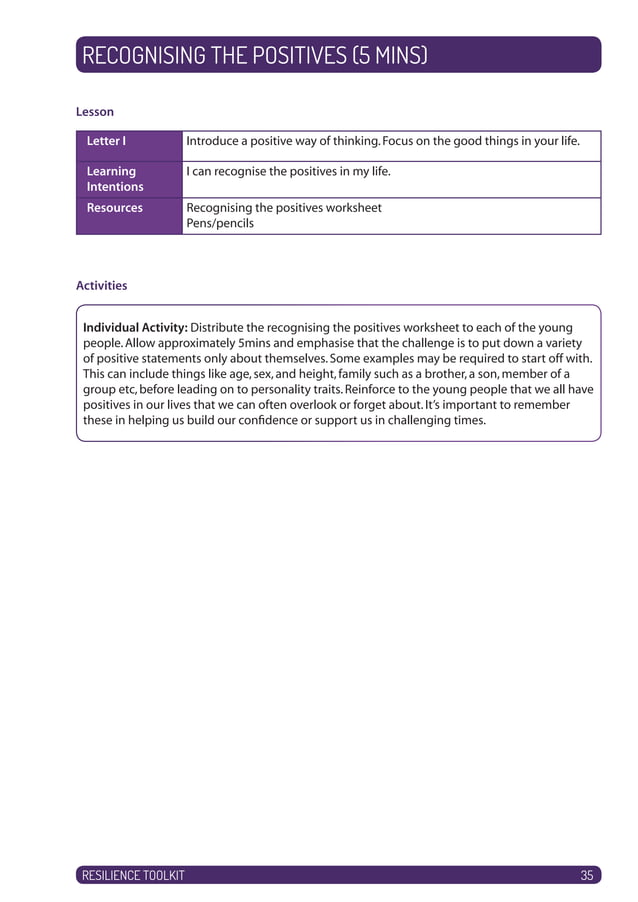 Resilience toolkit (mod3 lect1) | PDF