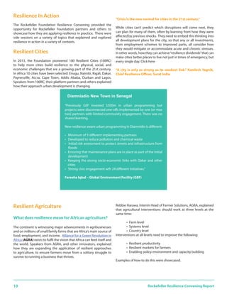 Resilience Week 2016 Hosted by The Rockefeller Foundation | PDF