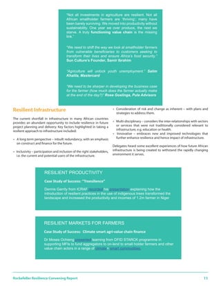 Resilience Week 2016 Hosted by The Rockefeller Foundation | PDF