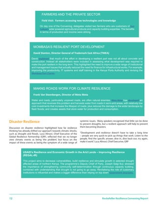 Resilience Week 2016 Hosted by The Rockefeller Foundation | PDF