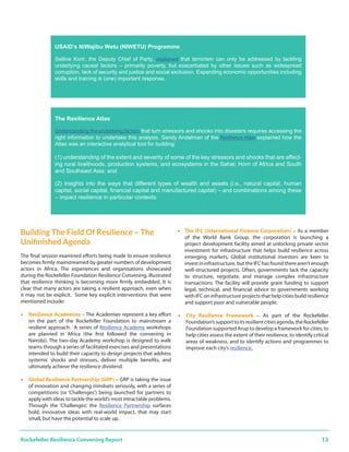 Resilience Week 2016 Hosted by The Rockefeller Foundation | PDF