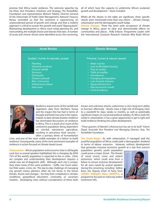 Resilience Week 2016 Hosted by The Rockefeller Foundation | PDF