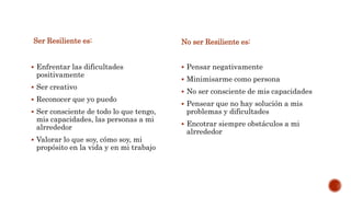 Resiliencia y autoestima | PPTX