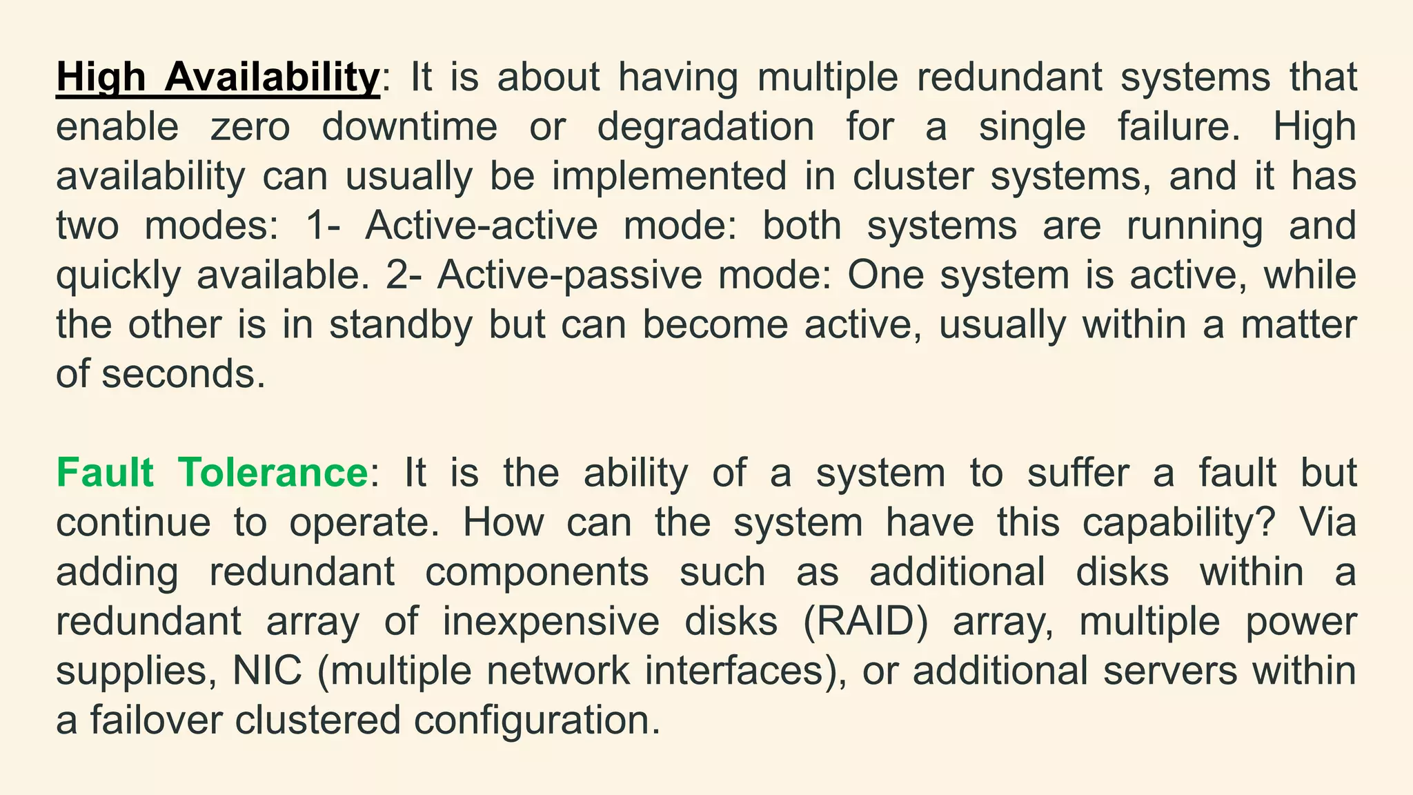 Resiliency vs High Availability vs Fault Tolerance vs Reliability | PPTX