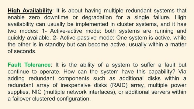 Resiliency vs High Availability vs Fault Tolerance vs Reliability | PPTX
