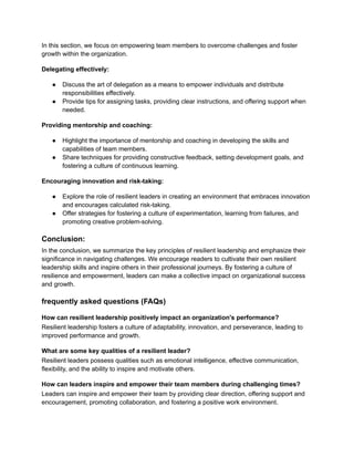 Resilient Leadership_ Inspiring and Empowering Others in the Face of ...