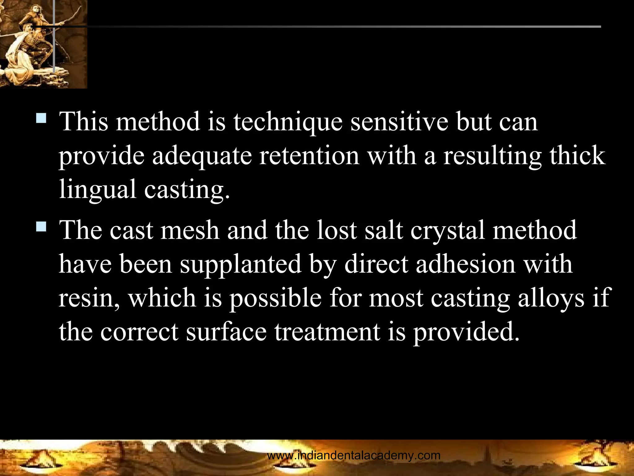 Resin bonded fpd/ academy general dentistry | PPT