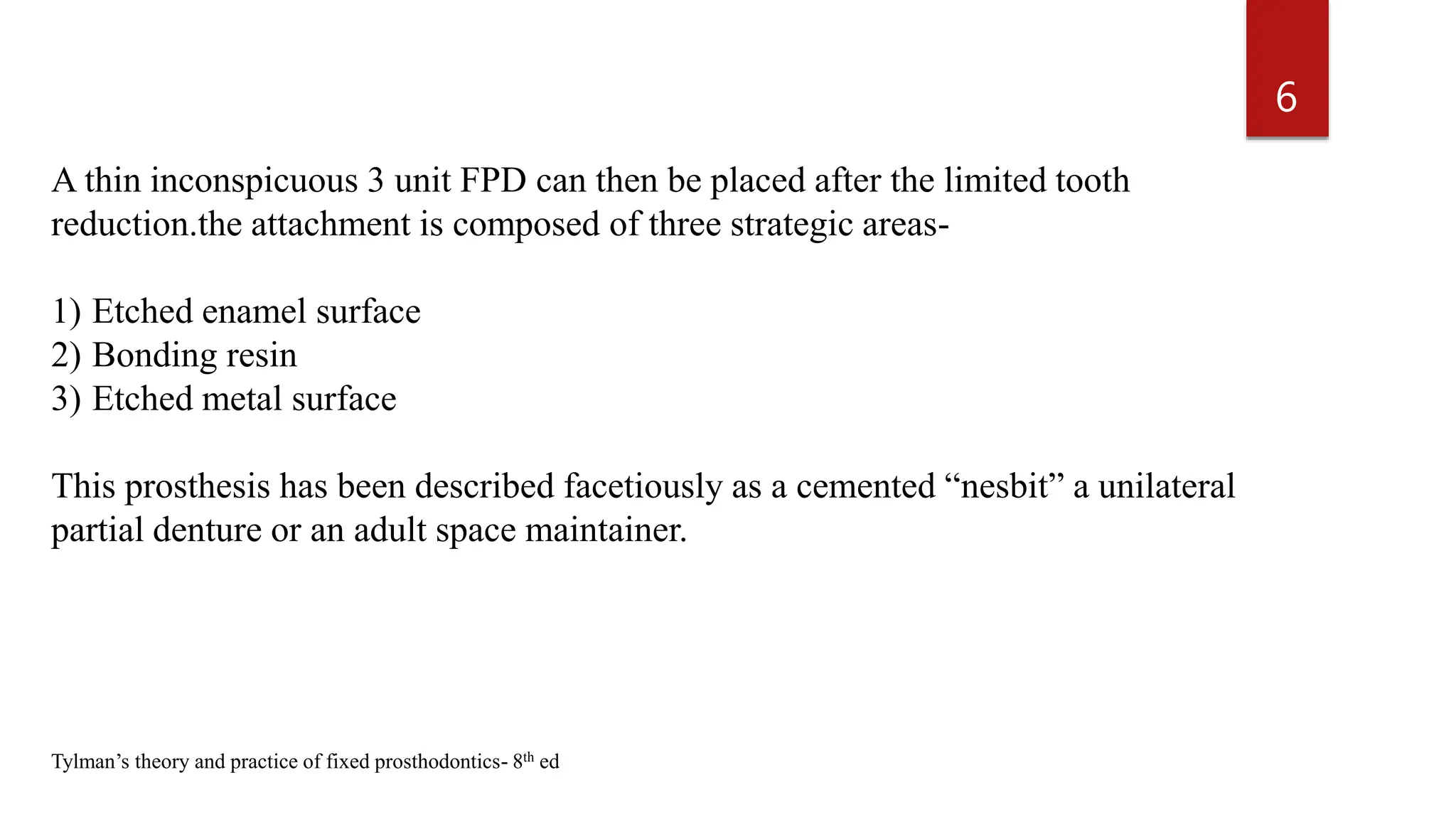 Resin bonded fixed partial denture. (RBFPD'S) | PPTX
