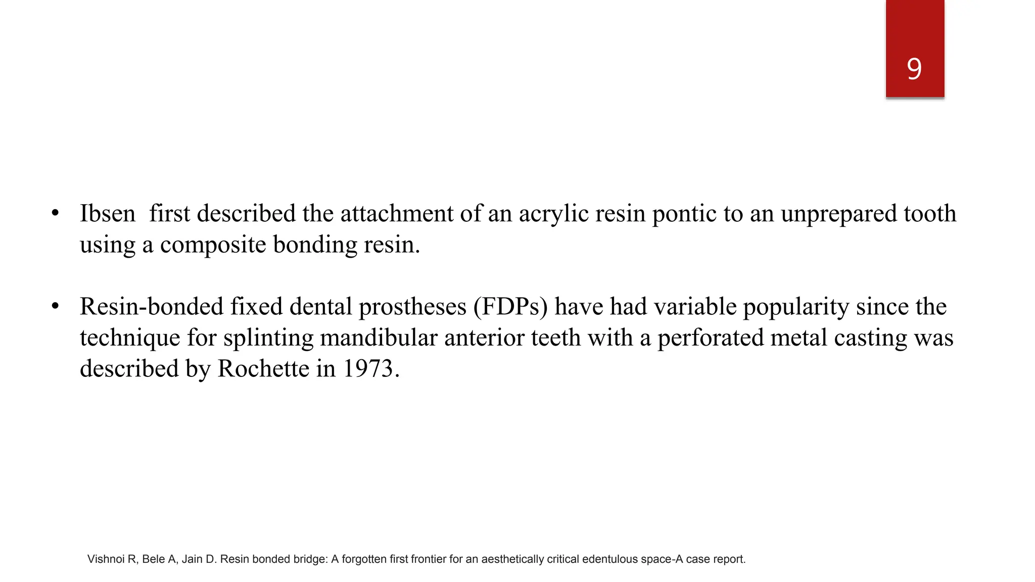 Resin bonded fixed partial denture. (RBFPD'S) | PPTX