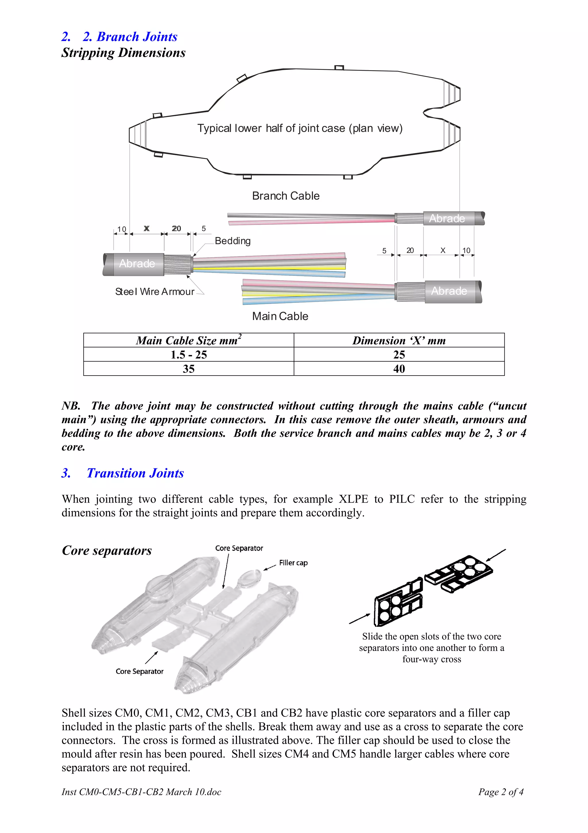 Resin Cable Joints, Multicore Power Cables XLPE PILC - Branch Joints ...