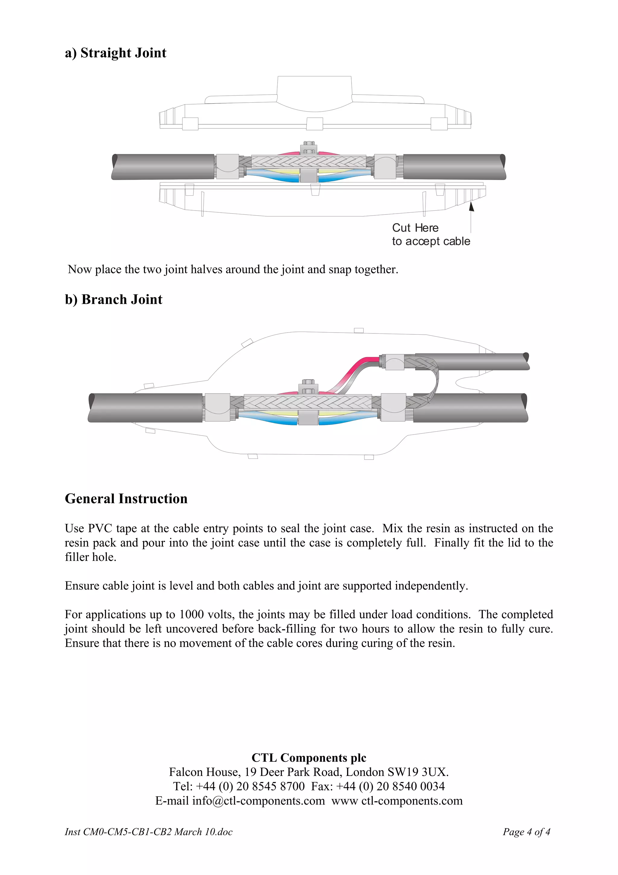 Resin Cable Joints, Multicore Power Cables XLPE PILC - Branch Joints ...