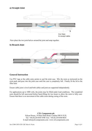 Resin Cable Joints, Multicore Power Cables XLPE PILC - Branch Joints ...