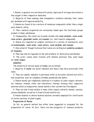 Resin combinations lecture notes | DOCX