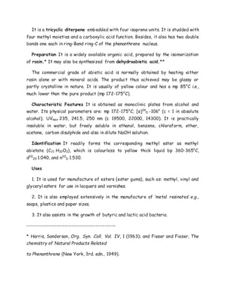 Resin combinations lecture notes | DOCX