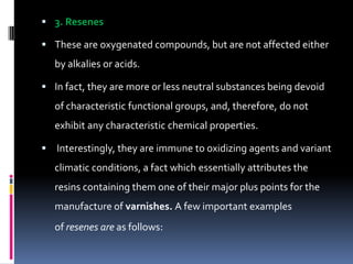 Resin drugs | PPTX | Chemistry | Science
