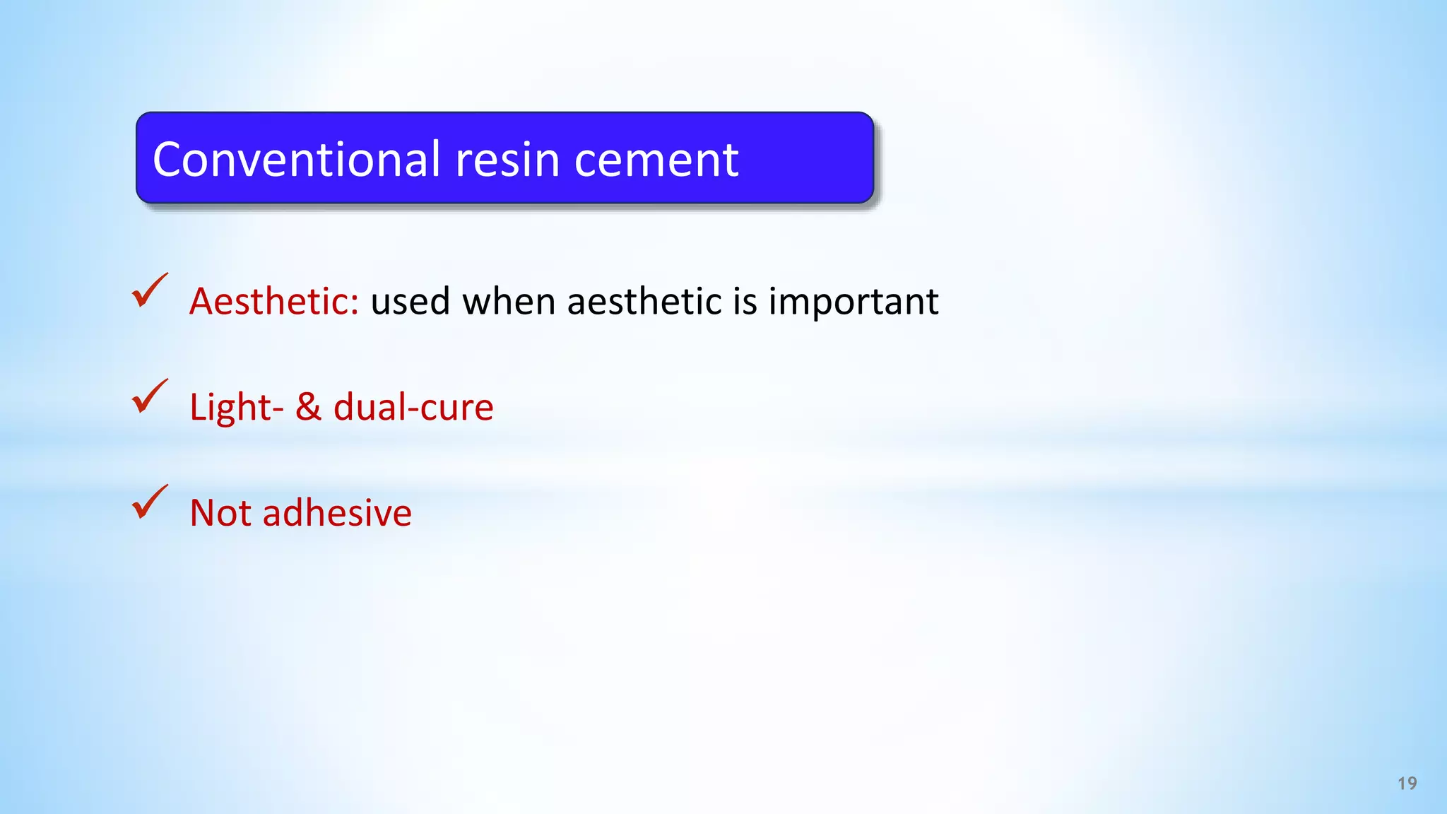 Resin Luting cements (2nd edition) | PPTX