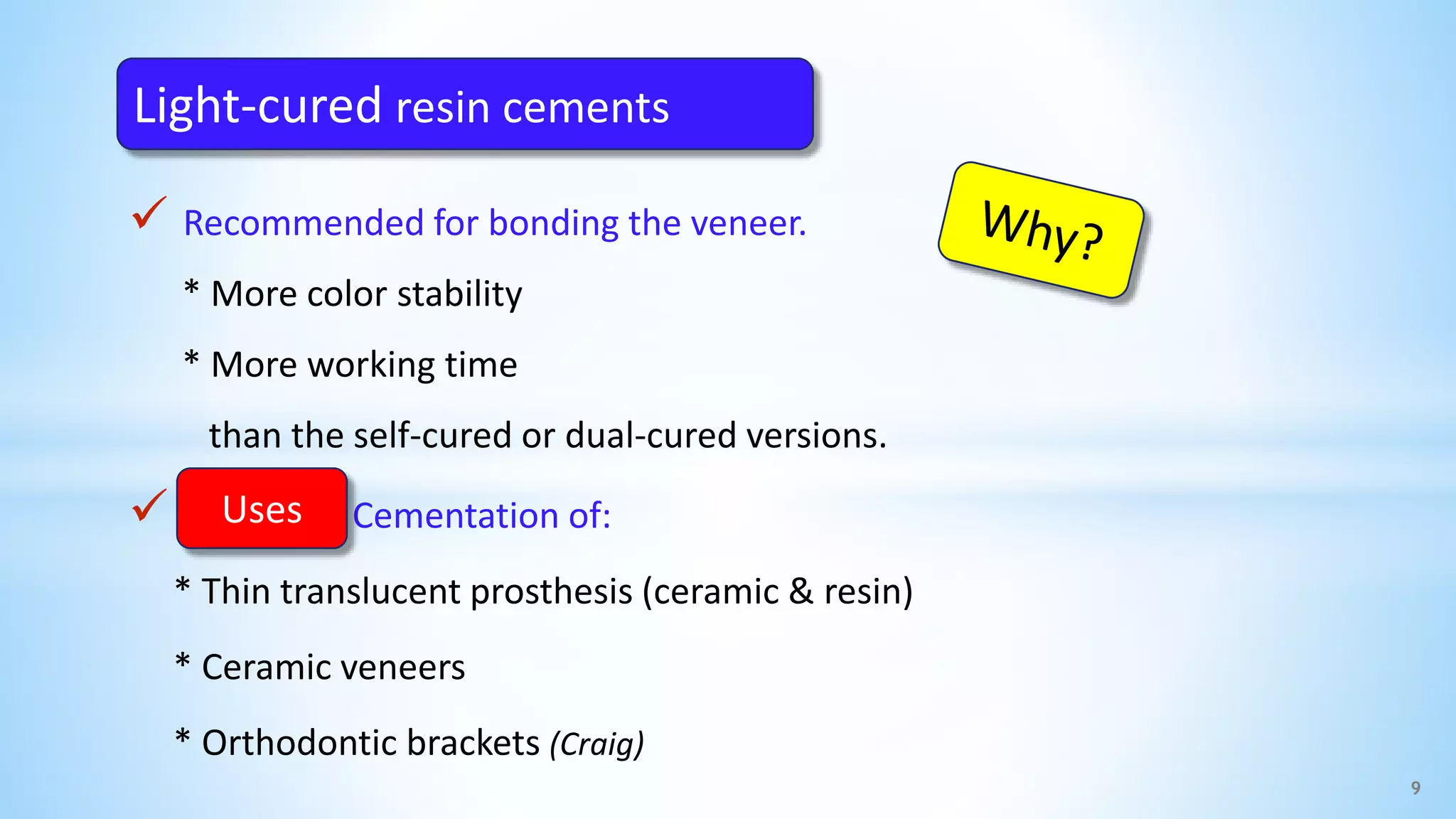 Resin Luting cements (2nd edition) | PPTX