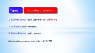 Resin Luting cements (2nd edition) | PPTX