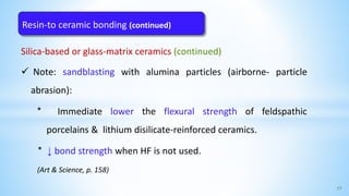 Resin Luting cements (2nd edition) | PPTX