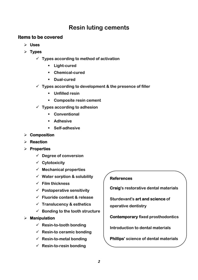 Resin Luting Cements (2nd edition) pdf | PDF
