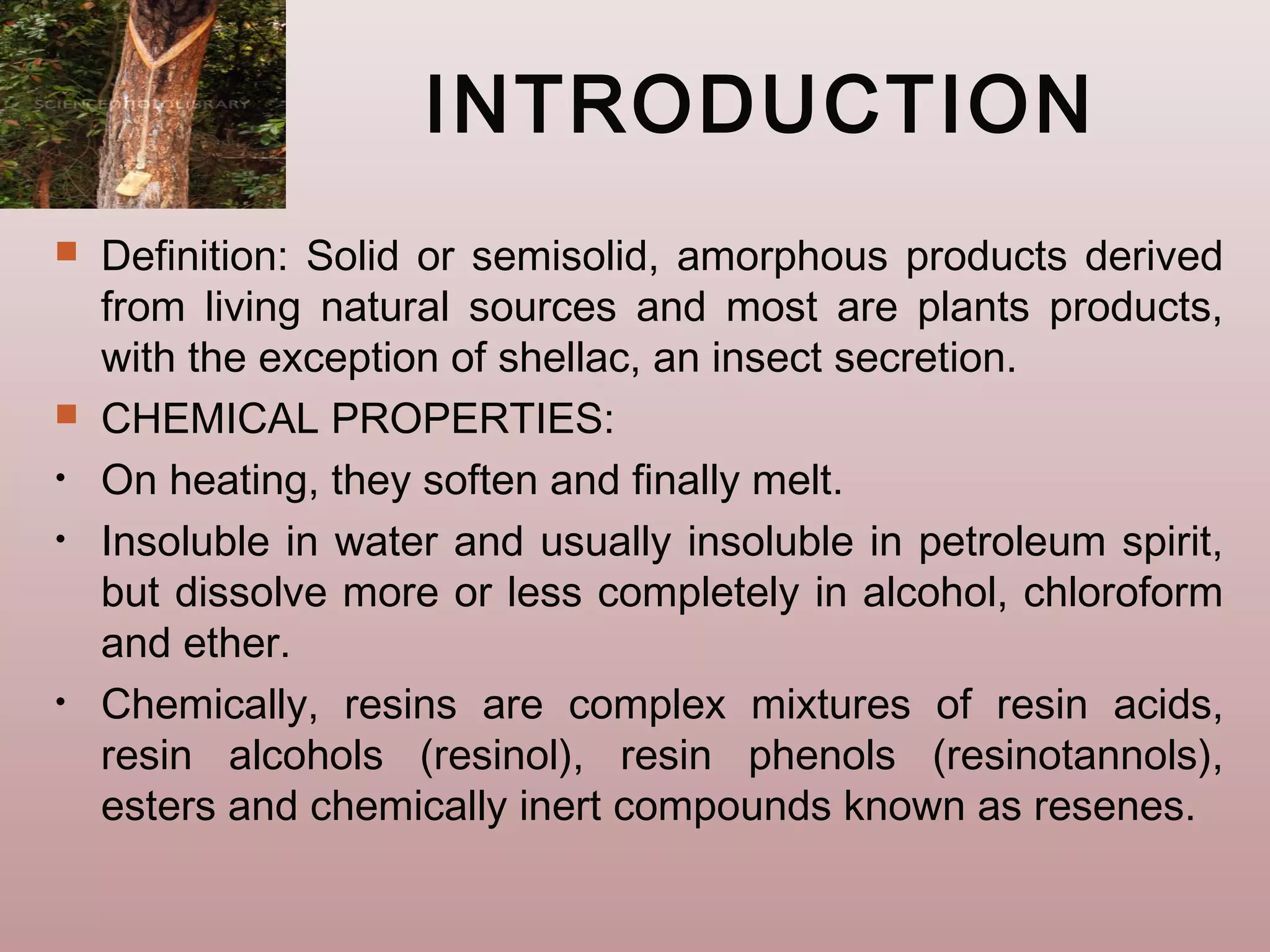Resins | PPT