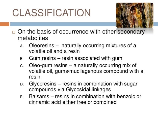 Resins and Resin Combinations