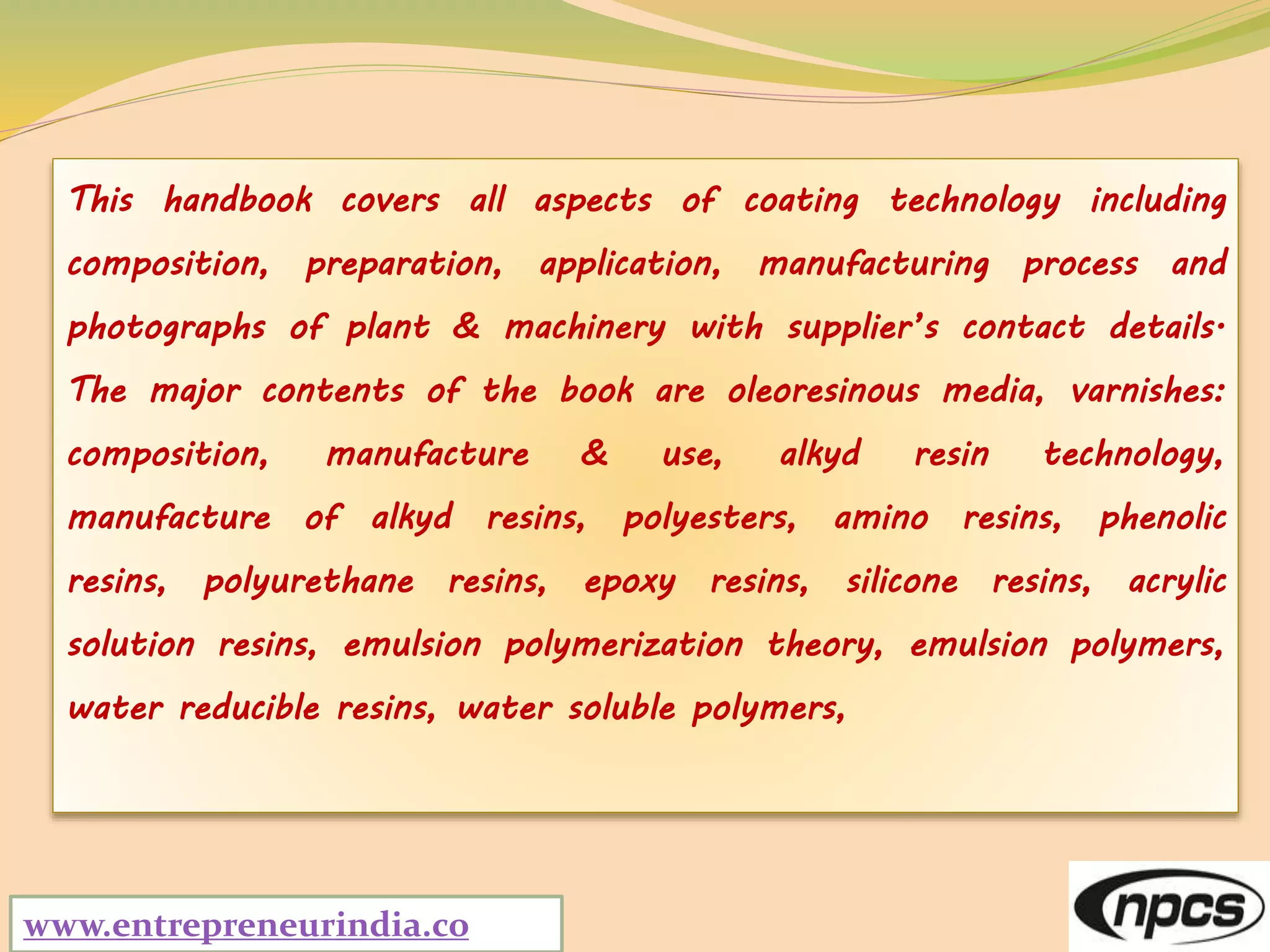 Formulation and Manufacturing Process of Alkyd Resin, Amino Resin, Phenolic Resin, Polyurethane ...