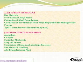 Formulation and Manufacturing Process of Alkyd Resin, Amino Resin ...