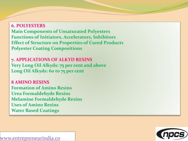 Formulation and Manufacturing Process of Alkyd Resin, Amino Resin, Phenolic Resin, Polyurethane ...